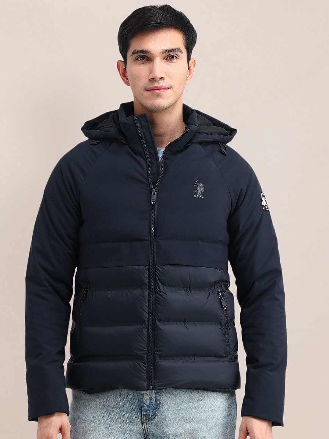 Buy U.S. Polo Assn. Men Solid Hooded Puffer Jacket - Jackets for Men ...