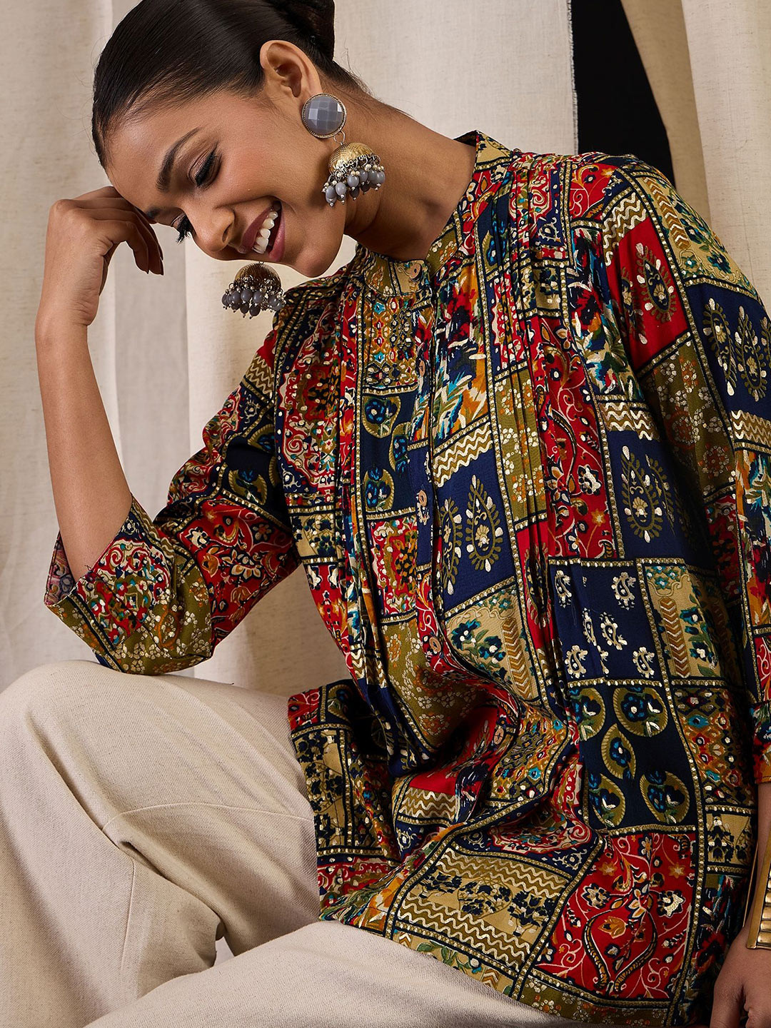 Buy Anouk Women Ethnic Motifs Printed Short Kurti - Kurtis for Women ...