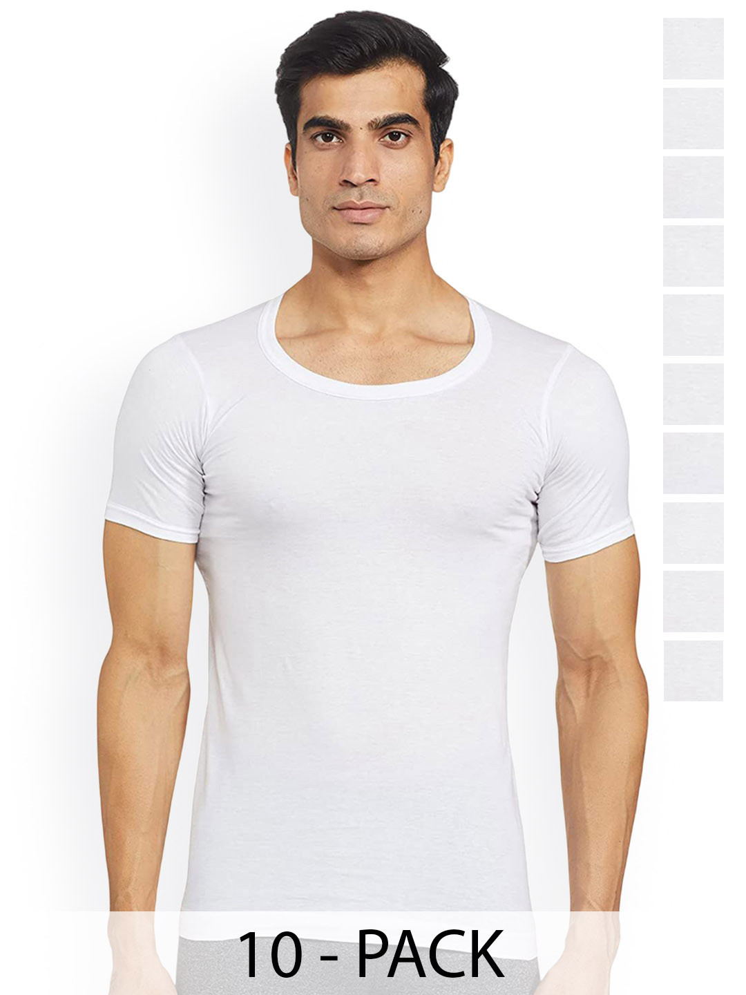 Buy AMUL COMFY Pack Of 10 Pure Cotton Basic Vests - Innerwear Vests for ...
