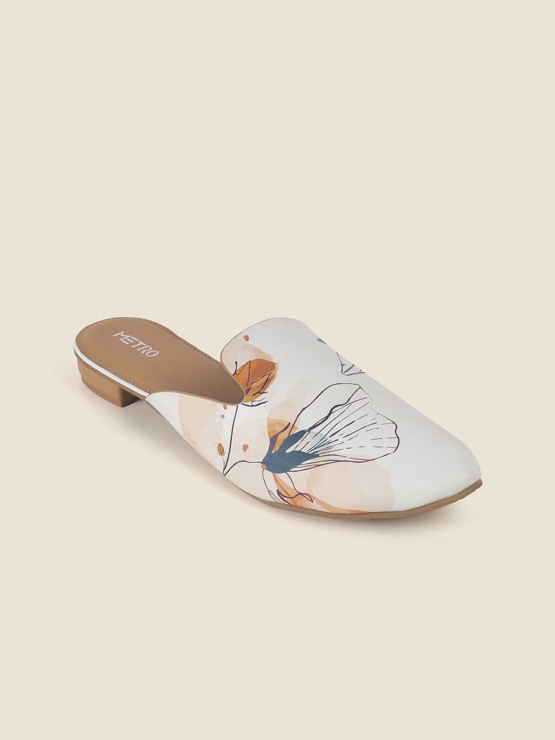 Buy Metro Printed Block Mules With Bows - Heels for Women 33111555 | Myntra