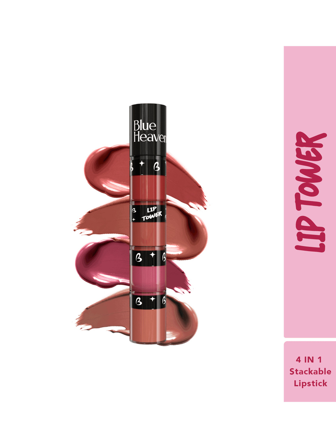 Buy Blue Heaven Lip Tower 4 In 1 Stackable Liquid Lipstick Combo Set ...