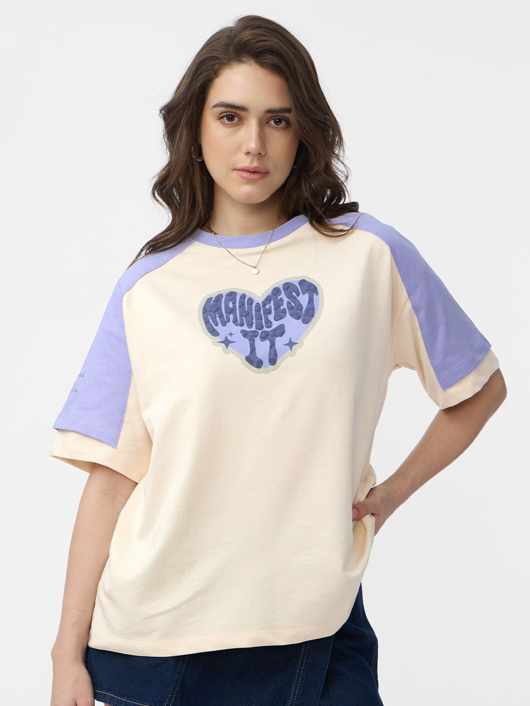 Buy The Souled Store Women Typography Printed Round Neck Cotton ...