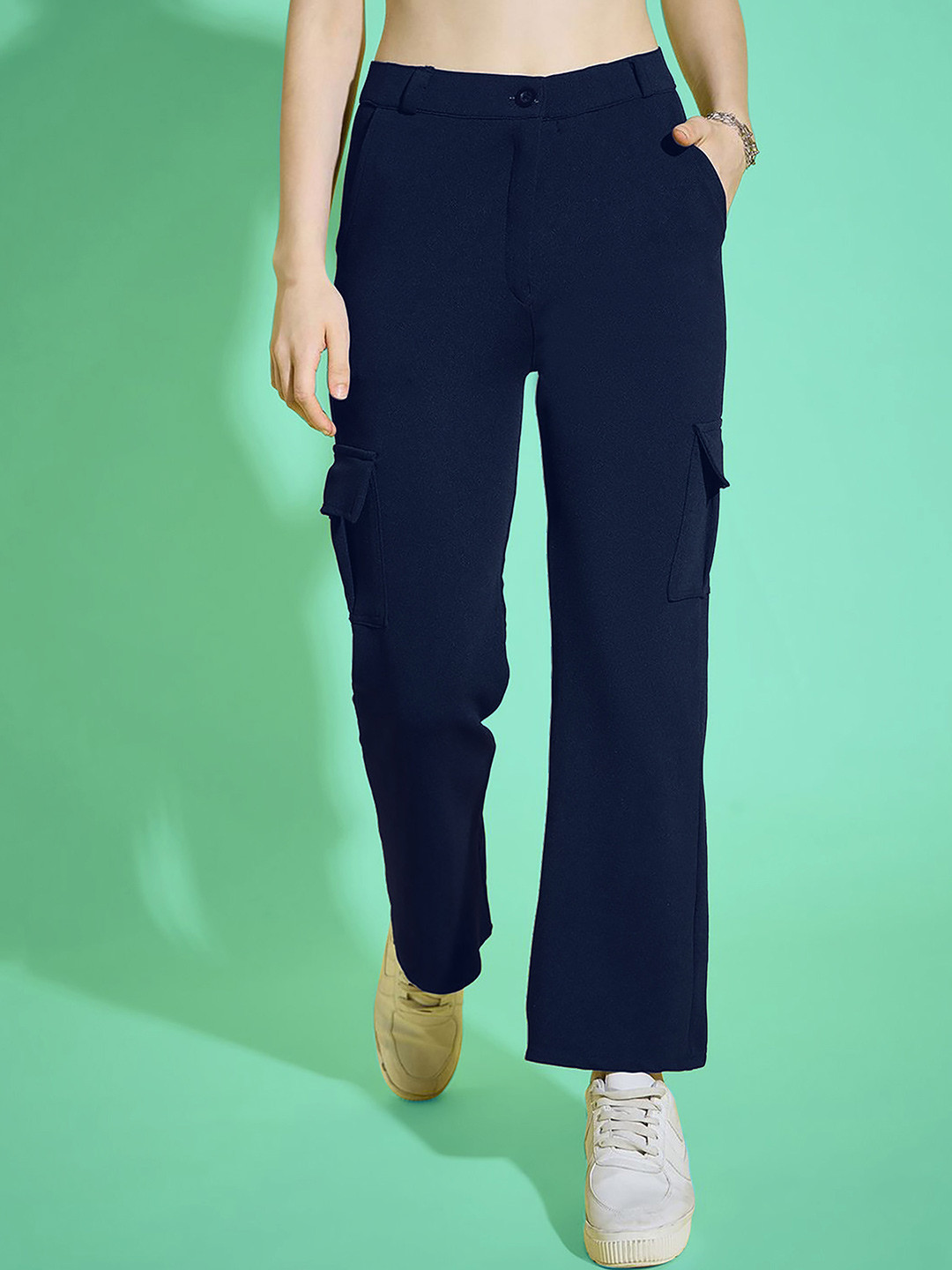 Buy Dream Beauty Fashion Women Loose Fit High Rise Cargos Trouser ...