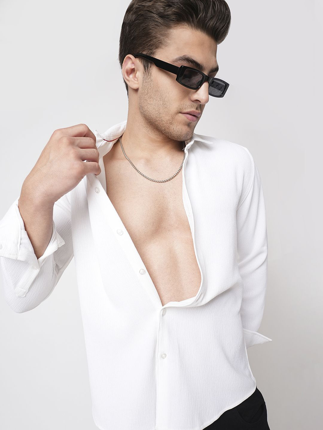 Buy VASTRADO Men Debonair Classic Slim Fit Opaque Cotton Casual Shirt ...