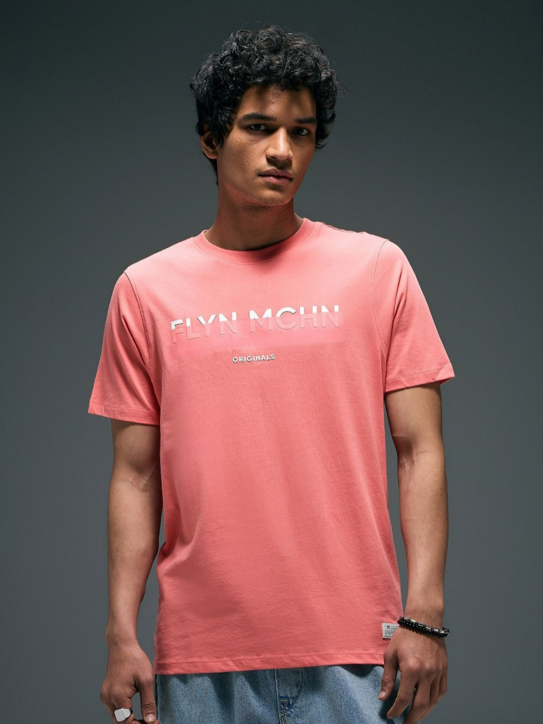 Buy Flying Machine Brand Logo Printed Round Neck Cotton T Shirt ...