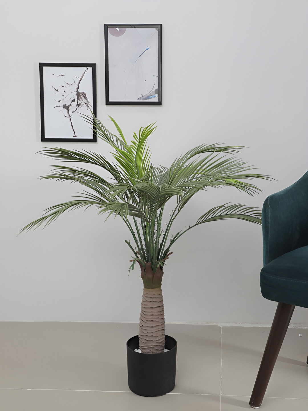 Buy Home Bloom Green & Black Artificial Arick Plant With Pot ...
