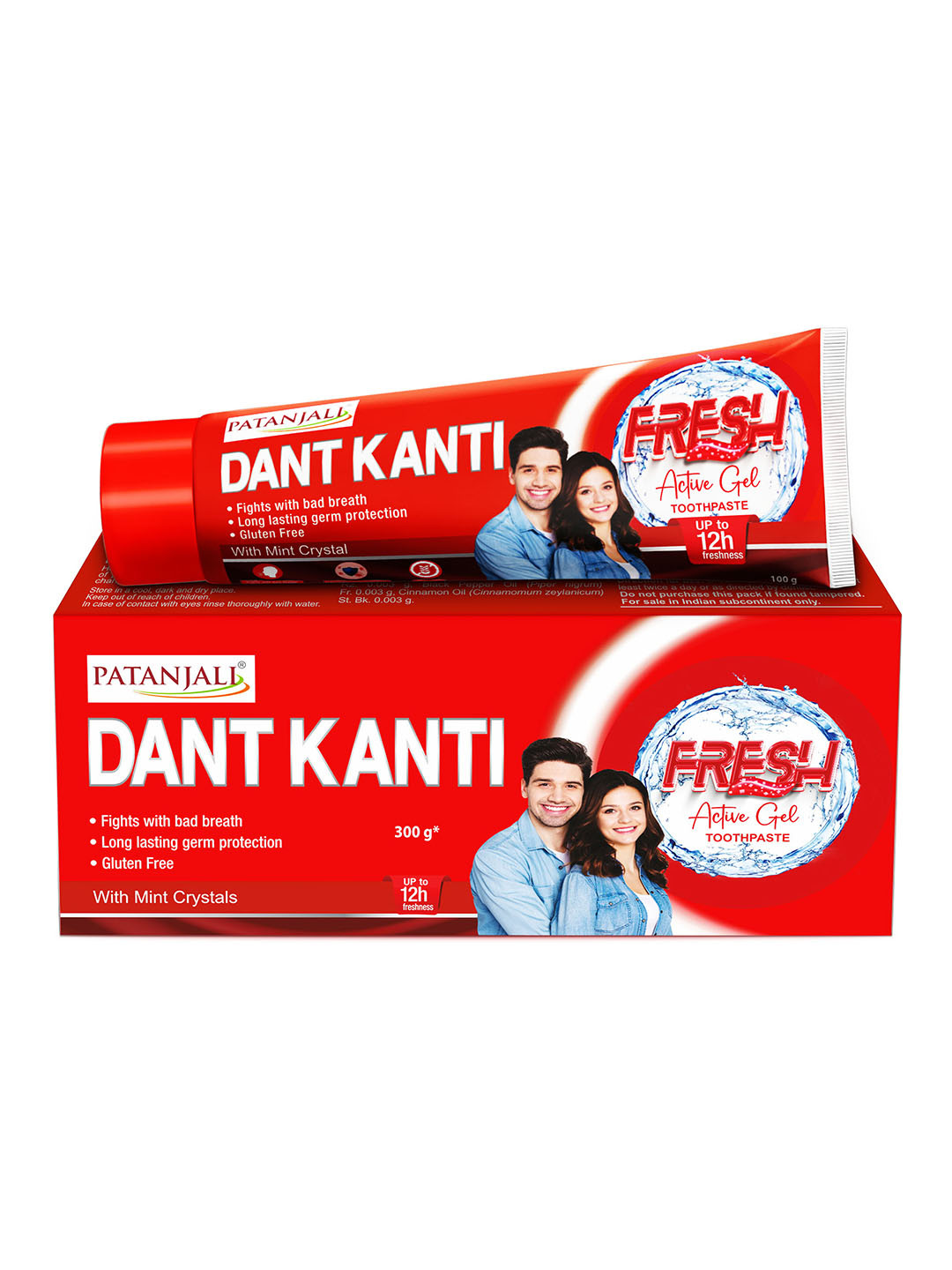 Buy Patanjali Dant Kanti Fresh Active Gel Toothpaste With Mint Crystal ...