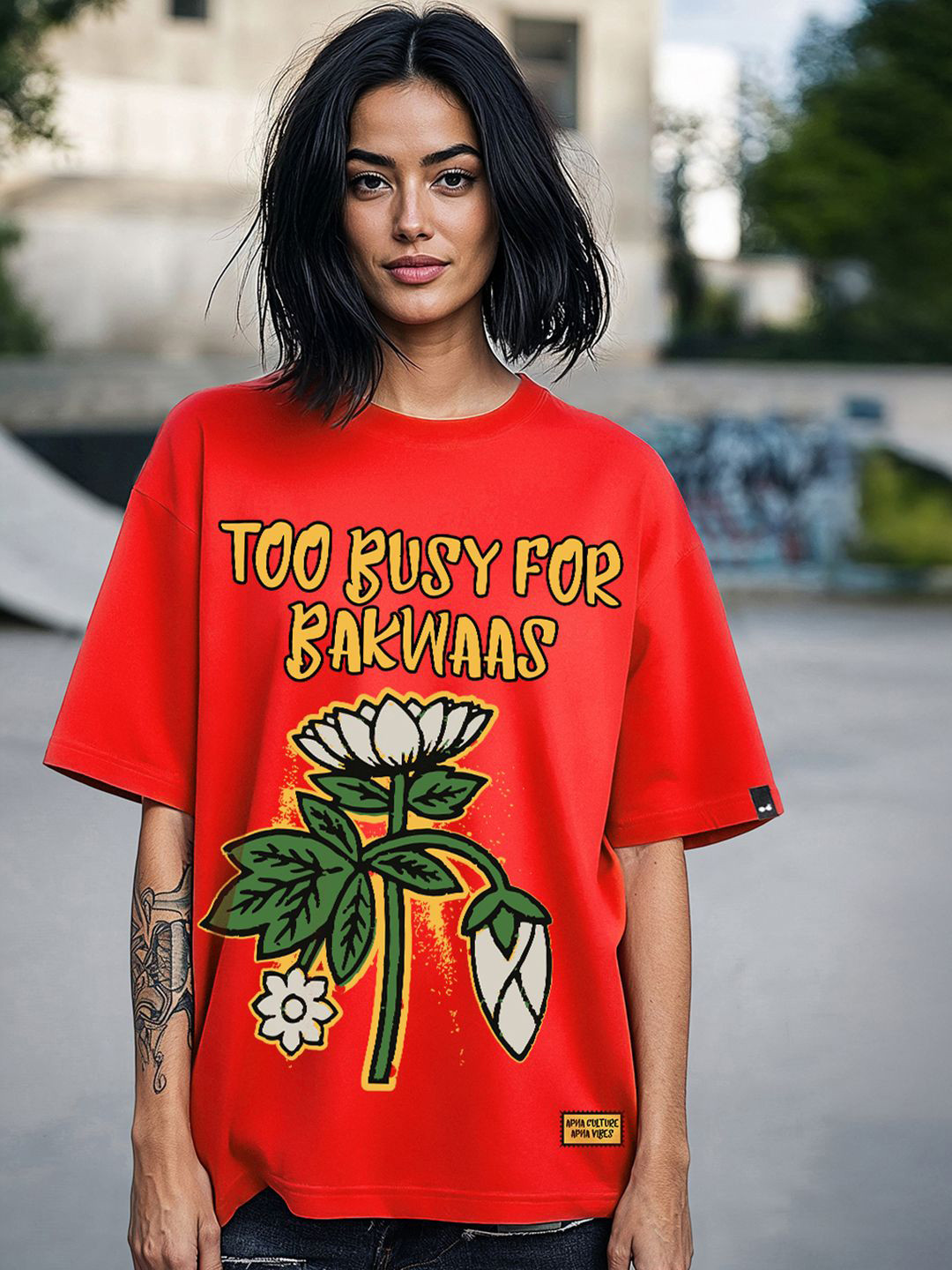 Buy Bewakoof Too Busy Graphic Printed Drop Shoulder Sleeves Pure Cotton ...