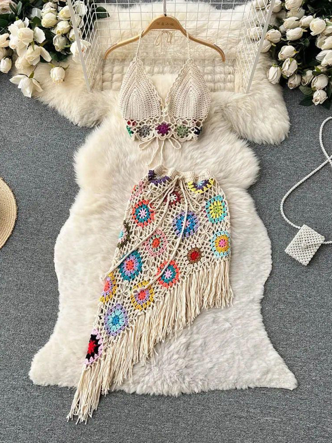 Buy Alamode By Akanksha Janice Crochet Co Ords Set - Co Ords for Women ...