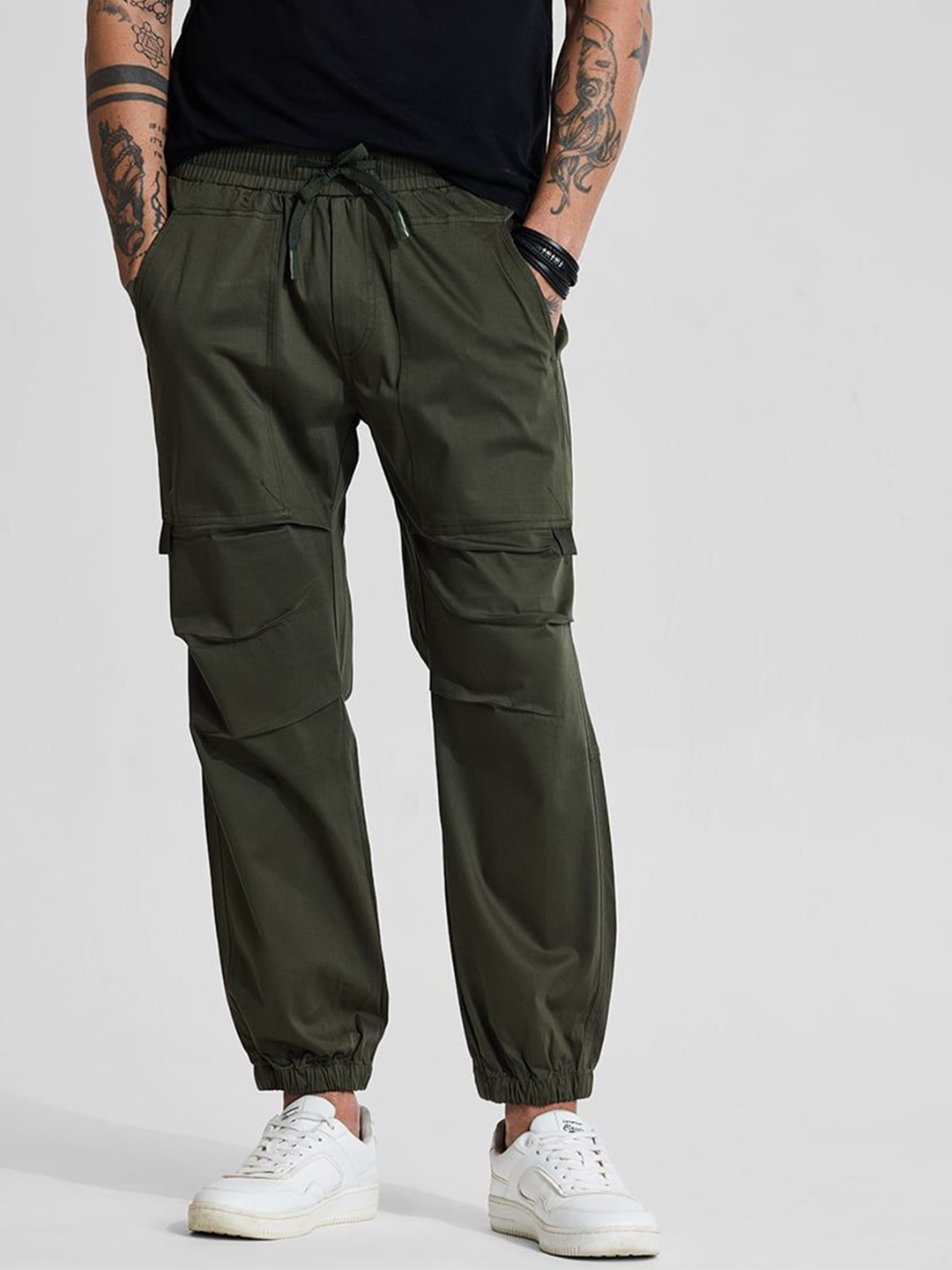 Buy Snitch Men Snitch Relaxed Fit Cargo Pants - Trousers for Men ...