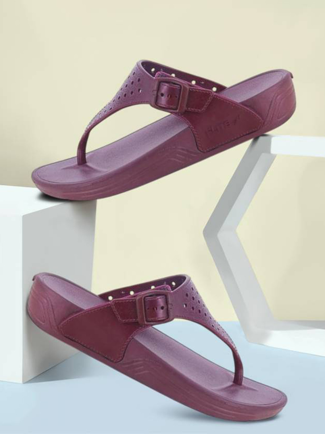 Buy FLITE Women Open Toe Comfort Flip Flops - Flip Flops for Women ...