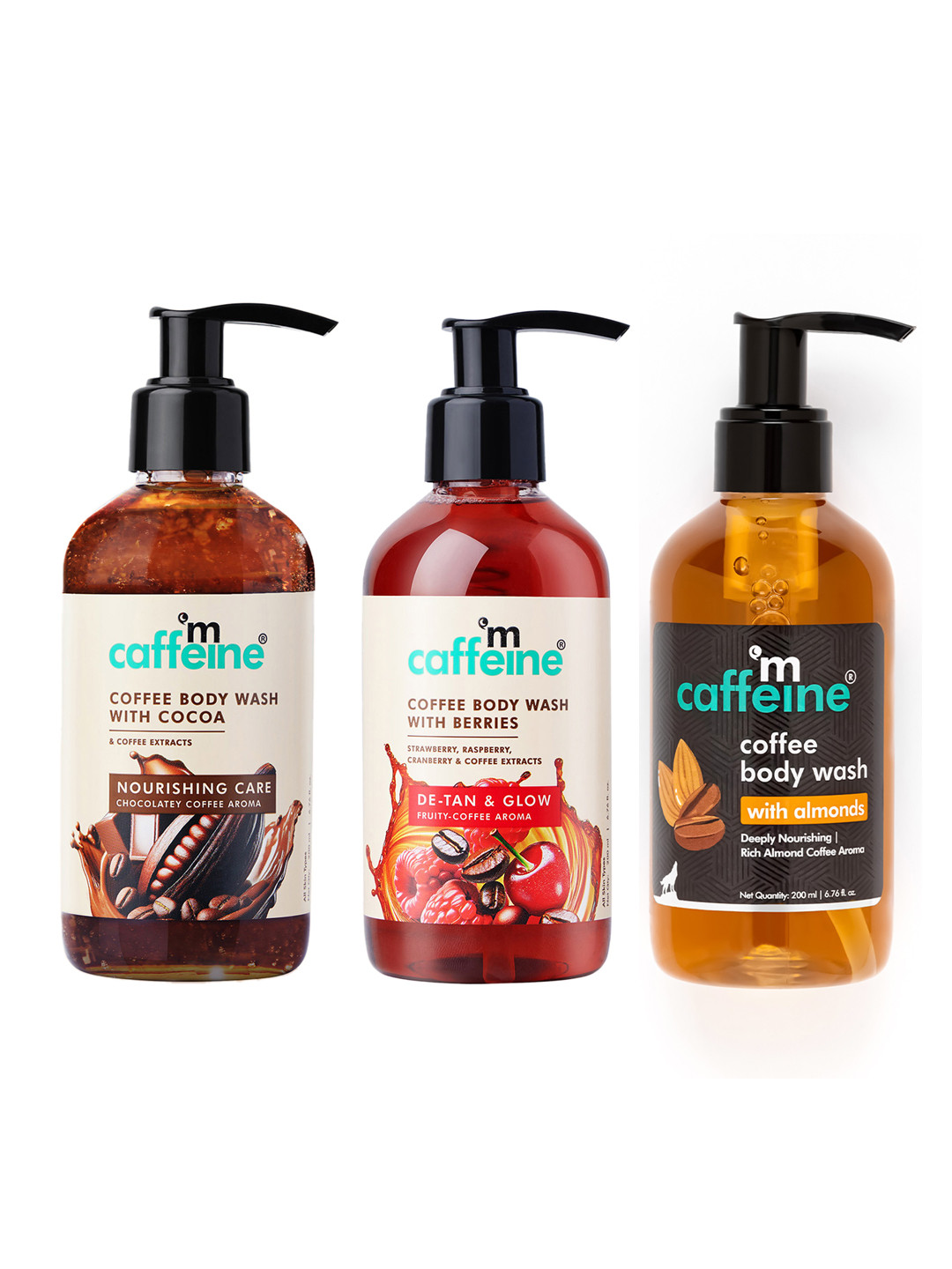 Buy MCaffeine Coffee Body Washes Trio 200 Ml Each - Body Wash And ...