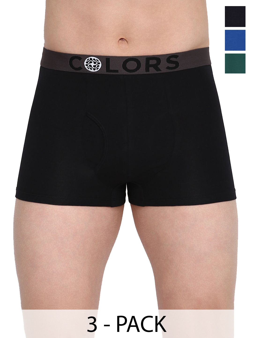 Buy COLORS By Rupa Frontline Men Pack Of 3 Trunks Colors101_B(1) RBL(1 ...