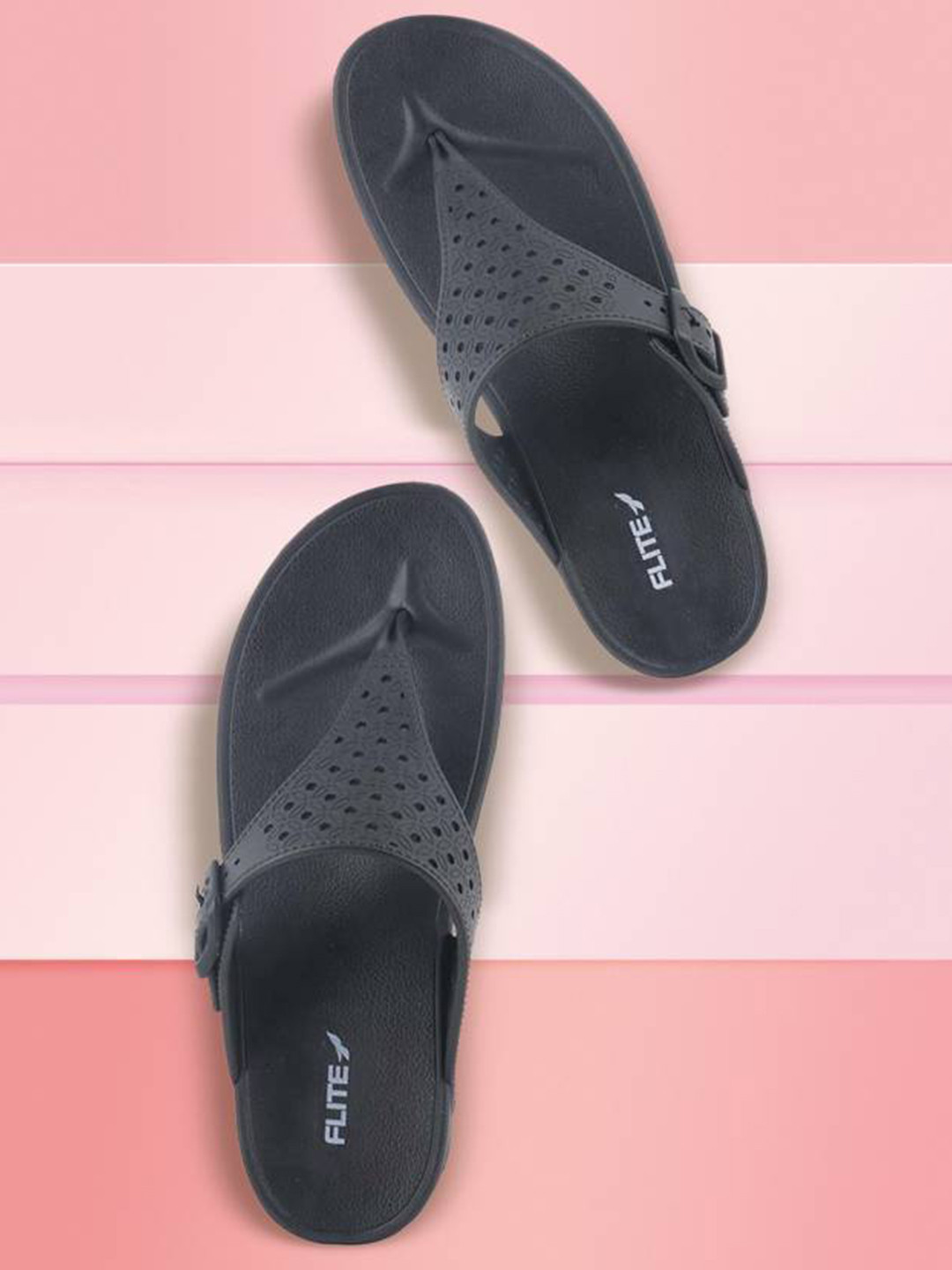 Buy FLITE Women T Strap Flip Flops With Buckles - Flip Flops for Women ...