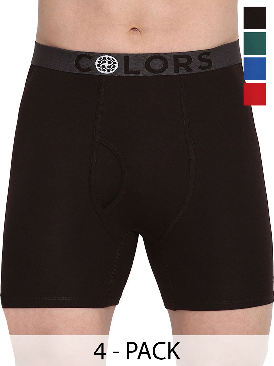 Buy COLORS By Rupa Frontline Men Pack Of 4 Trunks Colors124_Brw1 R1 ...