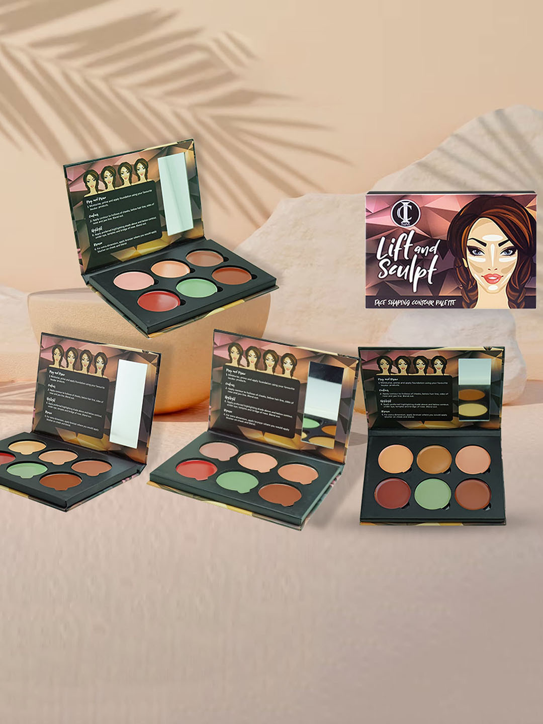 Buy INCOLOR Lift & Sculpt Face Shaping Contour Palette 8g 01 - Contour ...