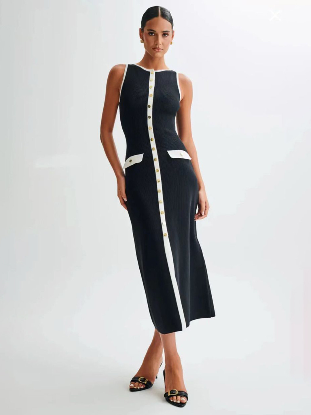 Buy Alamode By Akanksha Women Black Anne Luxe Soft Knit Shift Dress ...