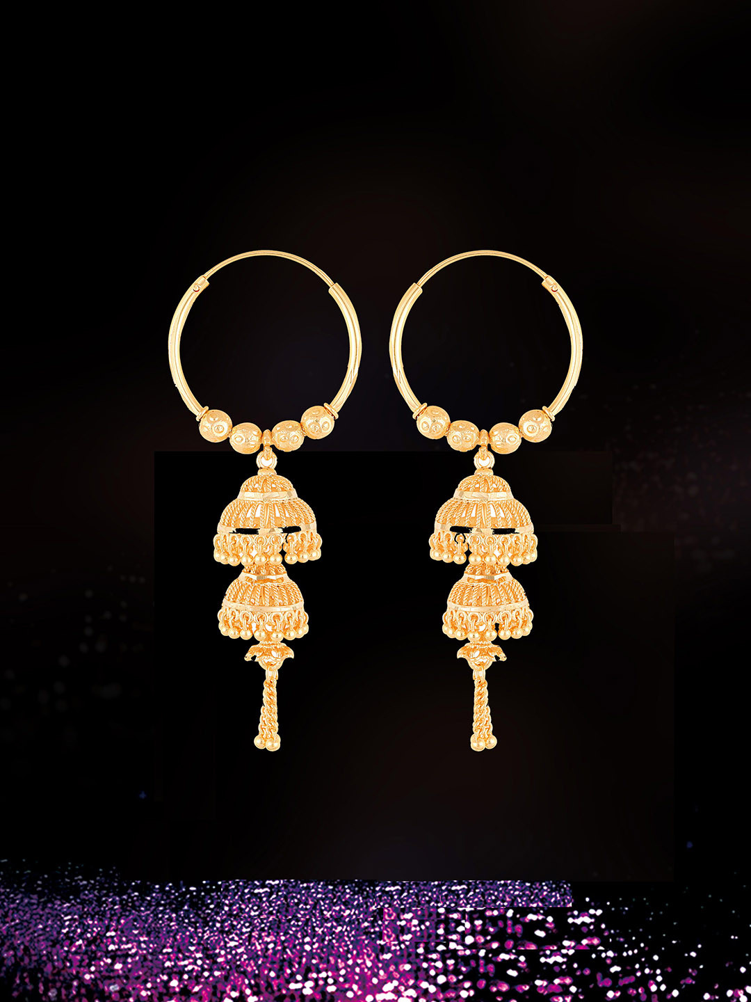 Buy Anouk Gold Plated Artificial Beaded Dome Shaped South Indian Temple ...