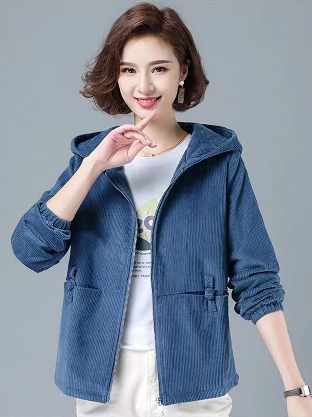 Buy The Roadster Lifestyle Co Self Design Hooded Jacket - Jackets for ...