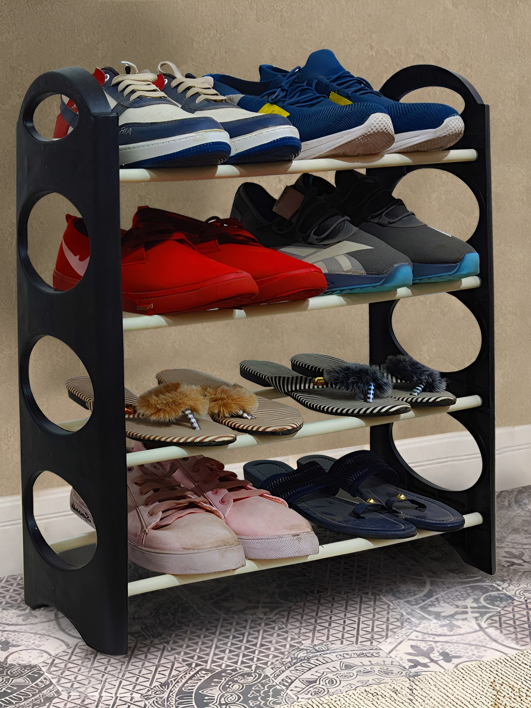 Buy Rmerchants Black 4 Layer Shoe Rack - Shoe Rack for Unisex 33260637 ...