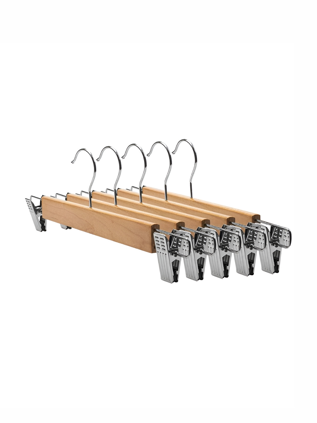 Buy ADA Handicraft Set Of 5 Wooden Clothes Hangers - Hanger for Unisex ...