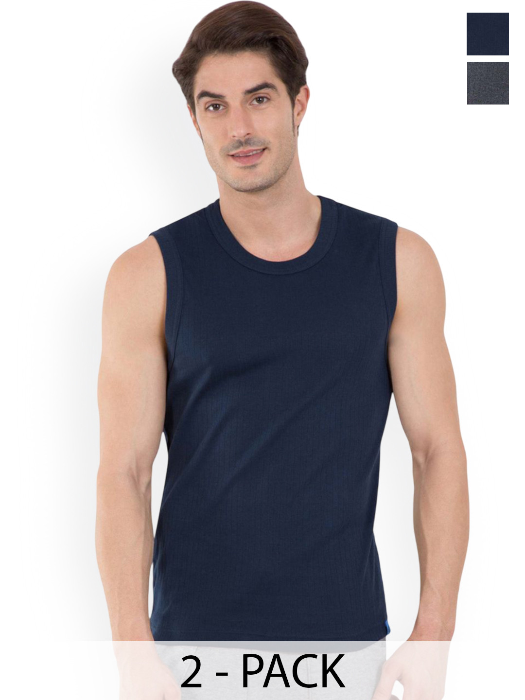 Buy COLORS By Rupa Frontline Pack Of 2 Round Neck Vest - Innerwear ...