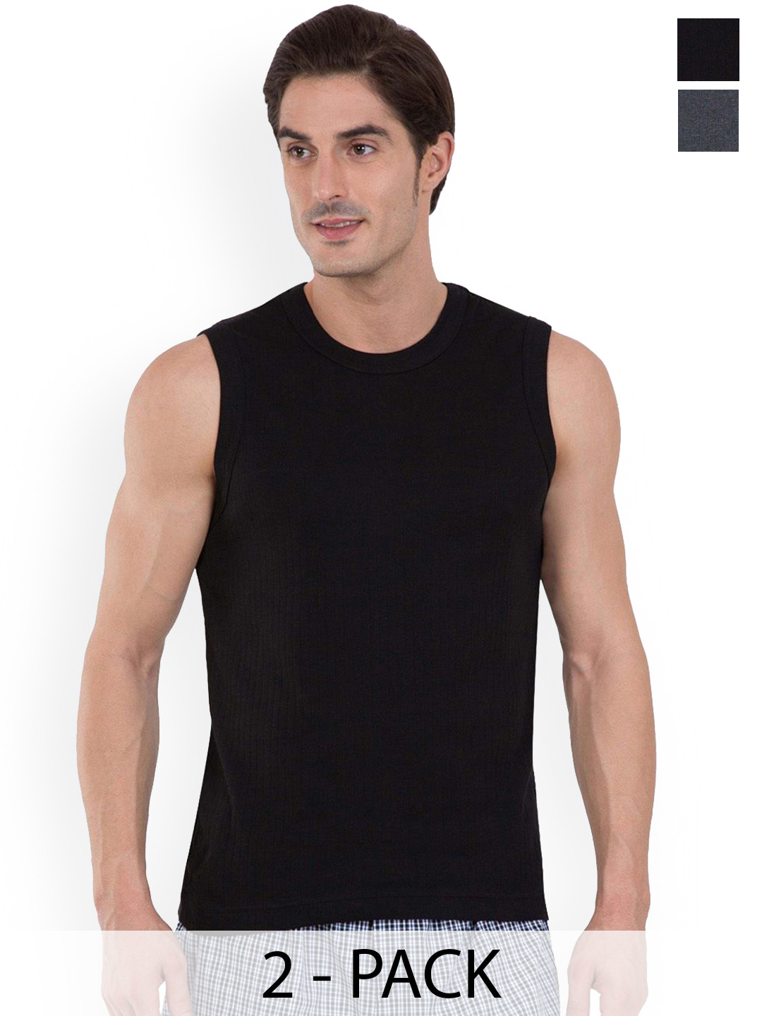 Buy COLORS By Rupa Frontline Men Pack Of 2 Pure Cotton Vest Colors ...