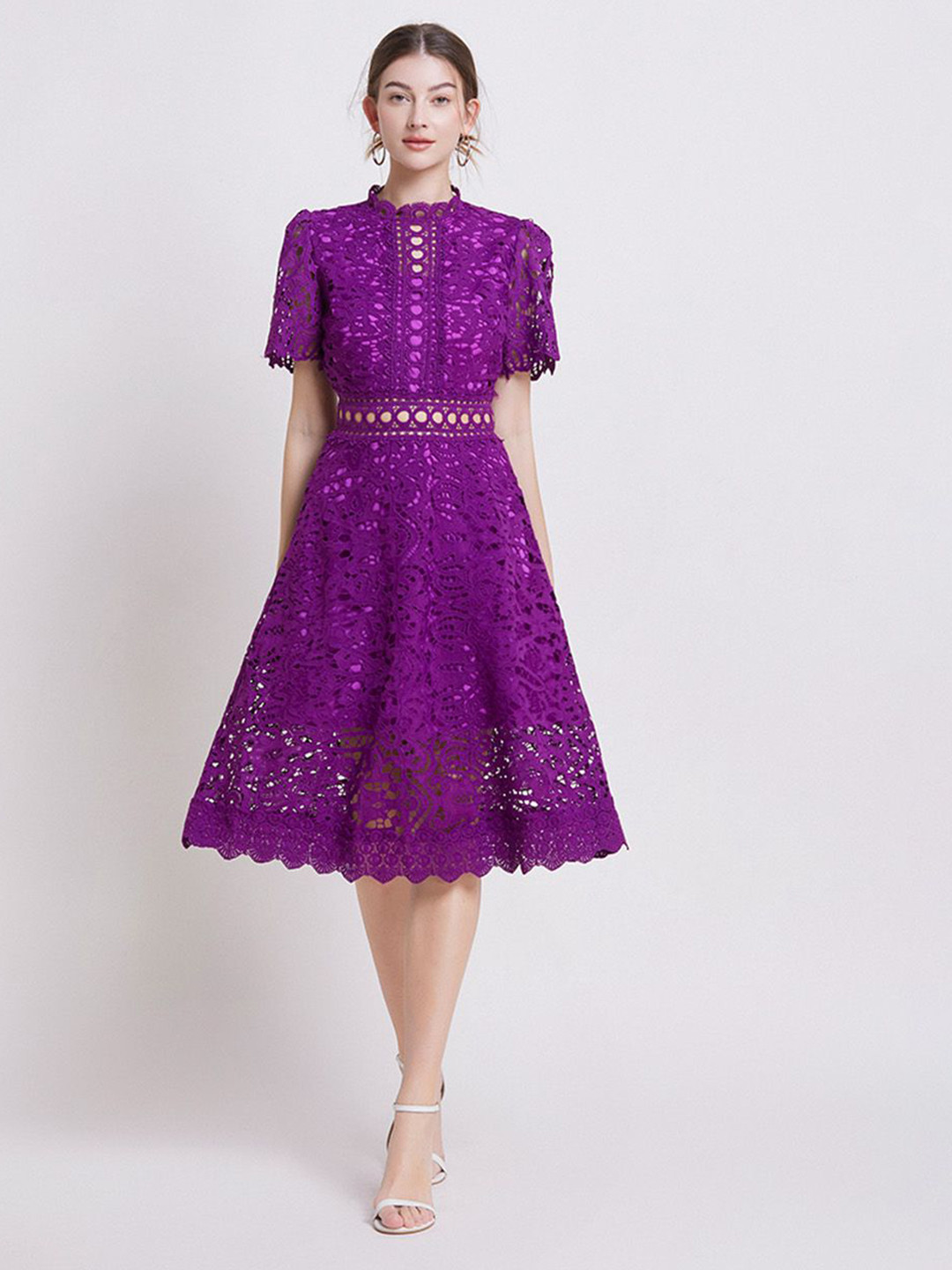 Buy JC Collection Women Self Design Fit And Flare Dress - Dresses for ...