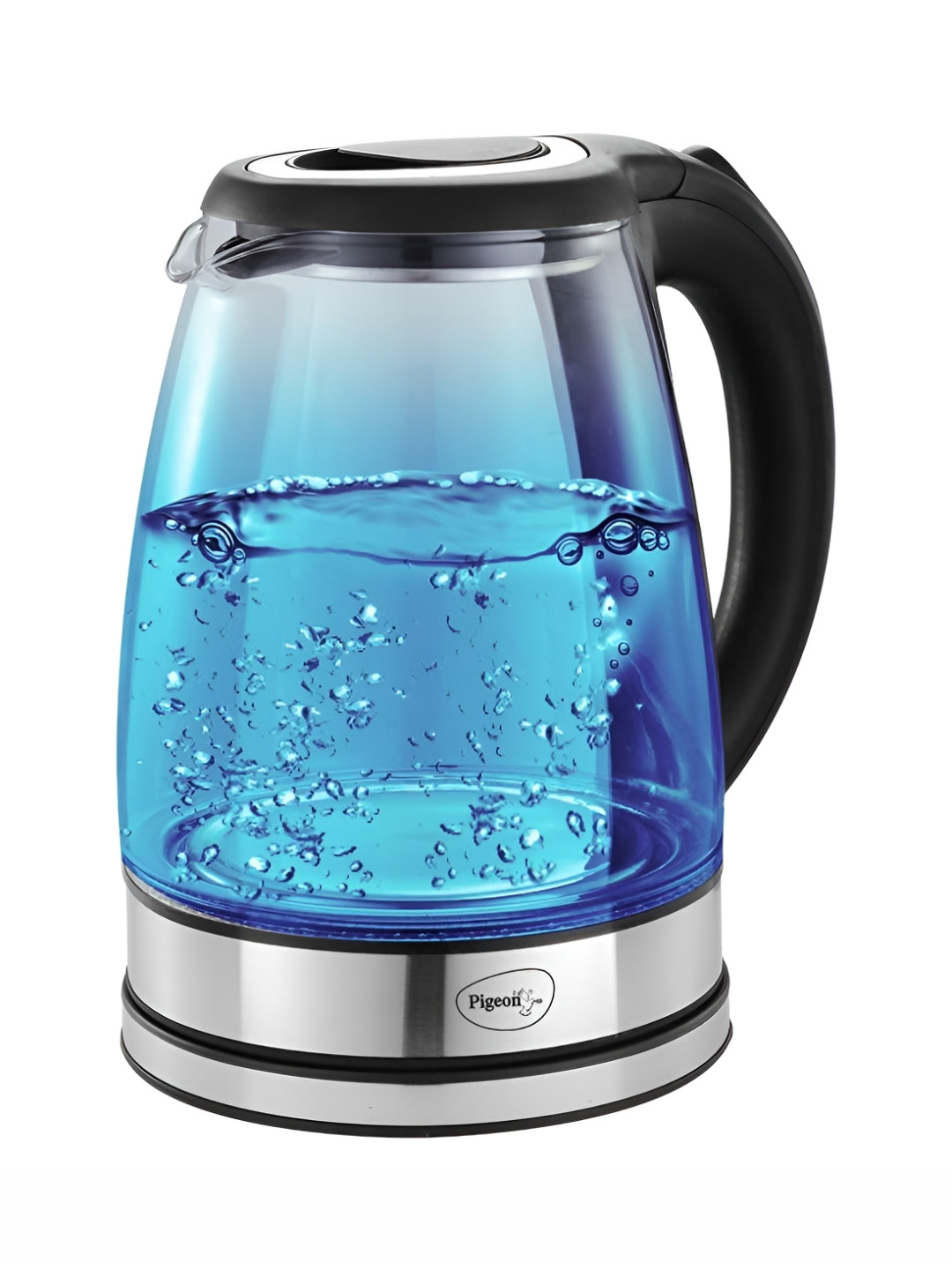 Buy Pigeon PG Transparent & Blue Crystal Glass Electric Kettle 1.8 L ...