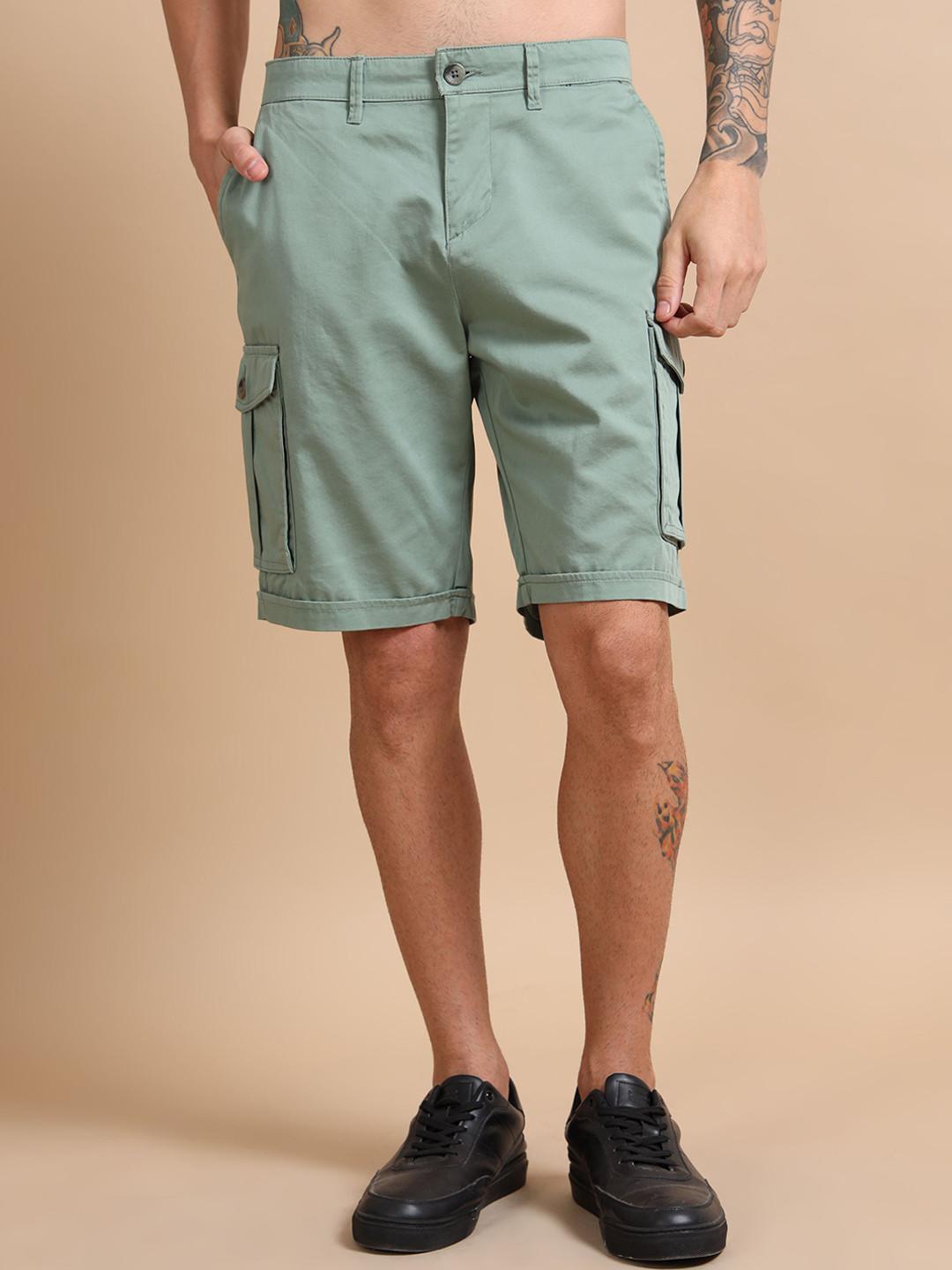 Buy RIGS AND RAGS Men Regular Fit Cotton Cargo Shorts - Shorts for Men ...