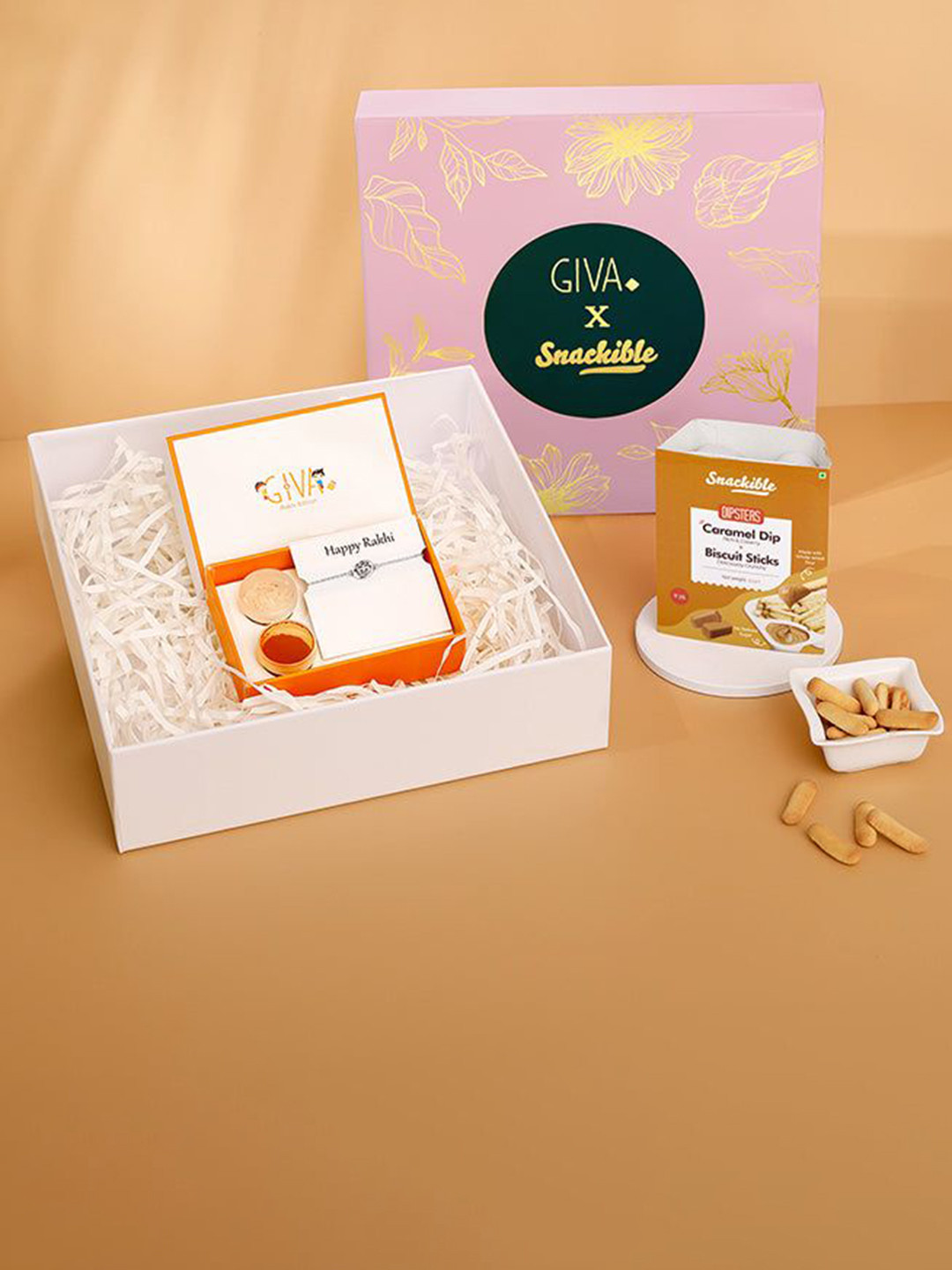 Buy GIVA X Snackible Rakhi Munchies Gift Box - Rakhi Gift Set for ...