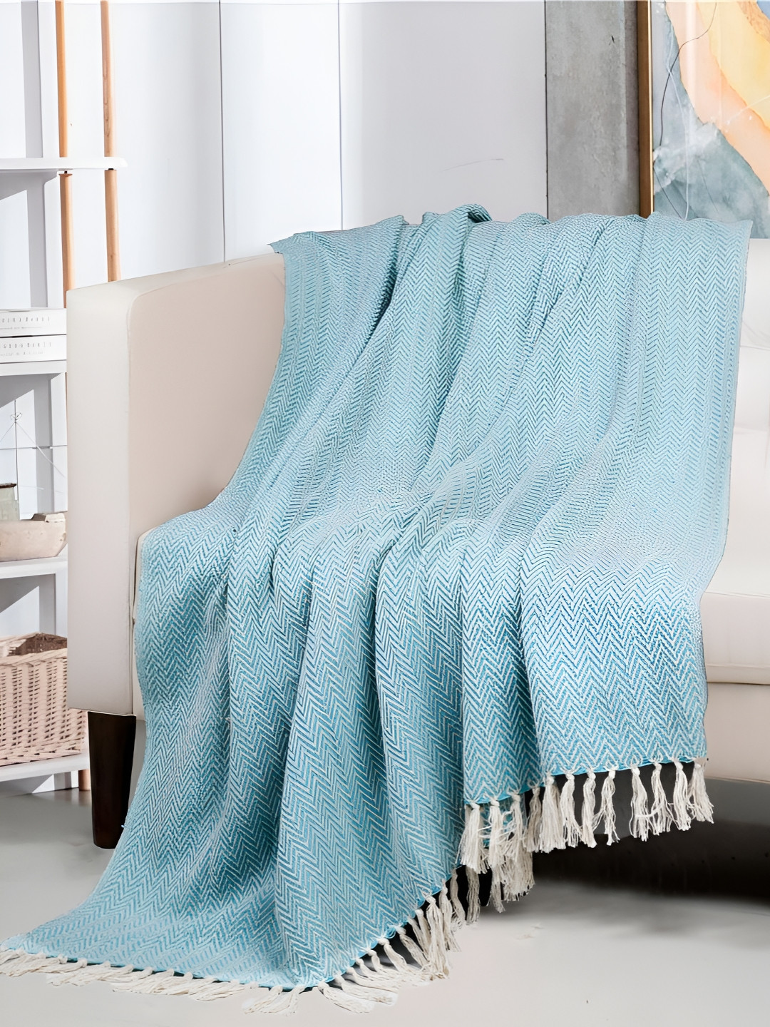 Buy HOMADORN Self Design Pure Cotton Sofa Throw - Throws for Unisex ...