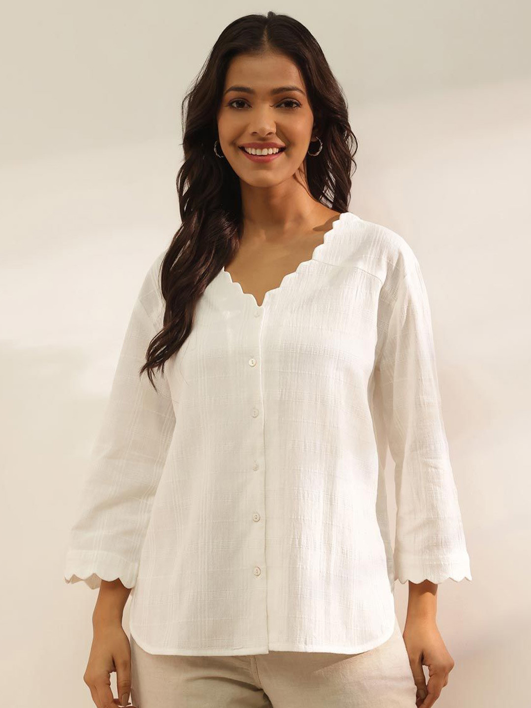 Buy Fabindia Women Cotton Longline Top - Tops for Women 33300848 | Myntra