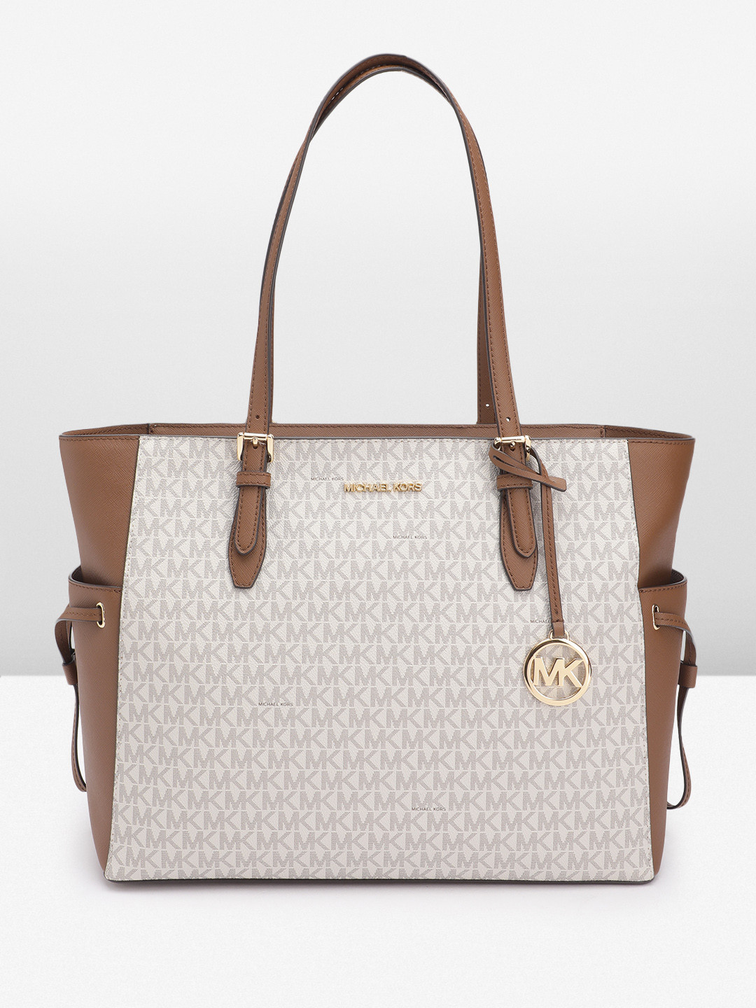Buy Michael Kors Brand Logo Print Structured Shoulder Bag - Handbags ...