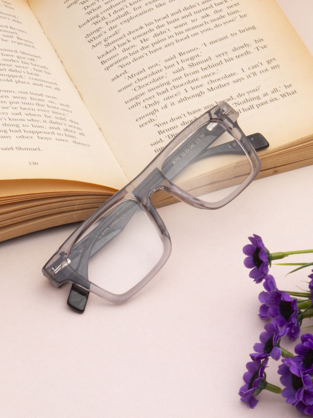 Buy Ted Smith Unisex Grey Premium Acetate Full Rim Square Frames ...