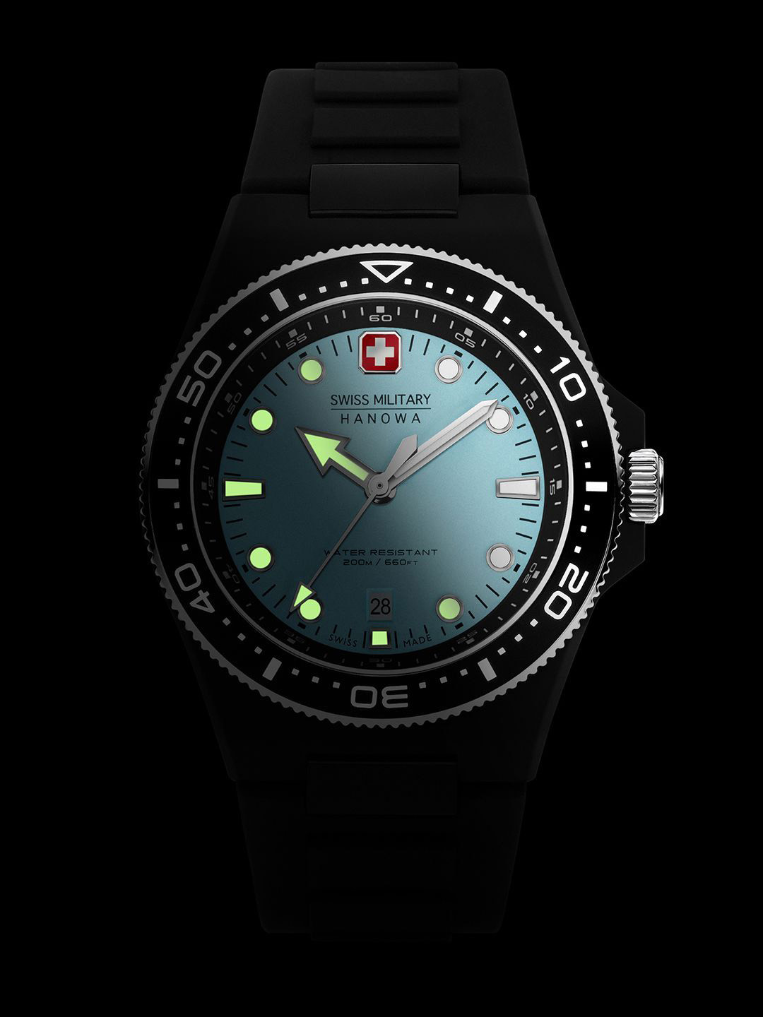 Buy SWISS MILITARY HANOWA Men Embellished Dial & Bracelet Straps ...