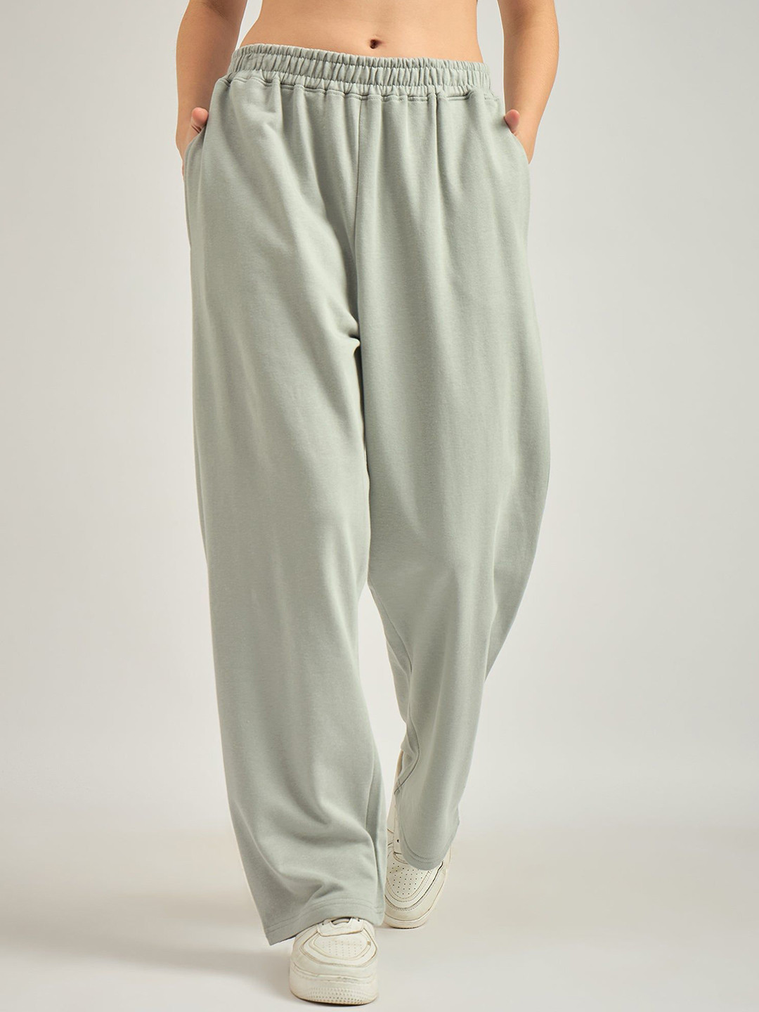 Buy Outzidr Women Wide Leg Cotton Mid Rise Track Pant - Track Pants for ...