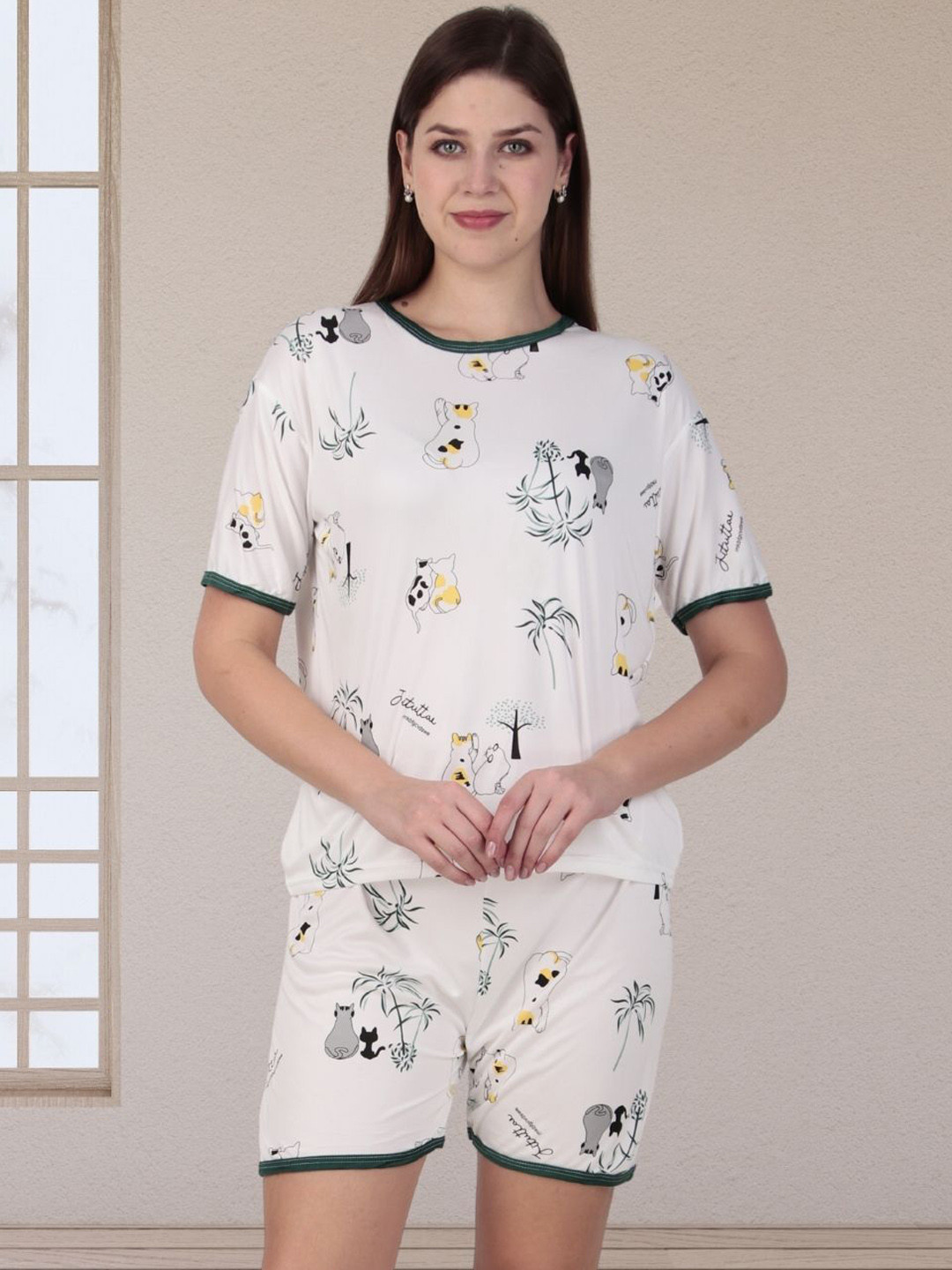 Buy Untamed Clothing Women Graphic Printed Night Suit - Night Suits for ...
