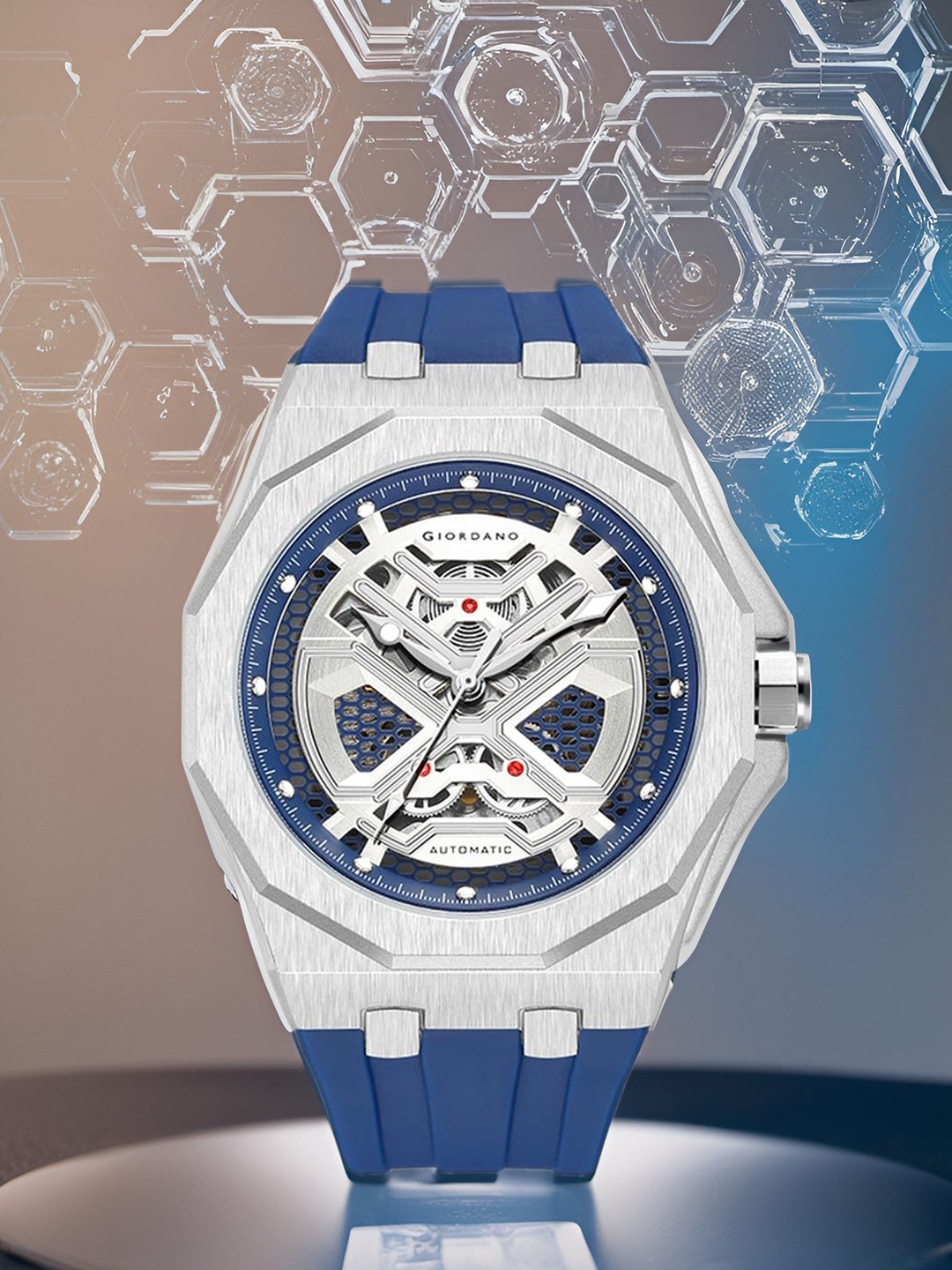 Buy GIORDANO Men Printed Dial & Straps Analogue Automatic Motion ...