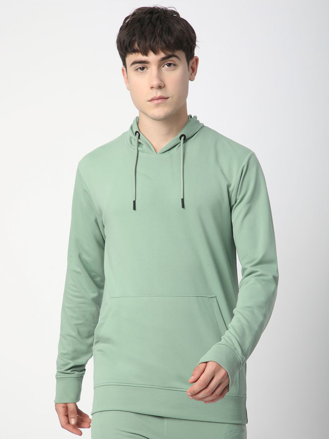 Buy Stitch Hub Men Solid Hooded Sweatshirt - Sweatshirts for Men ...