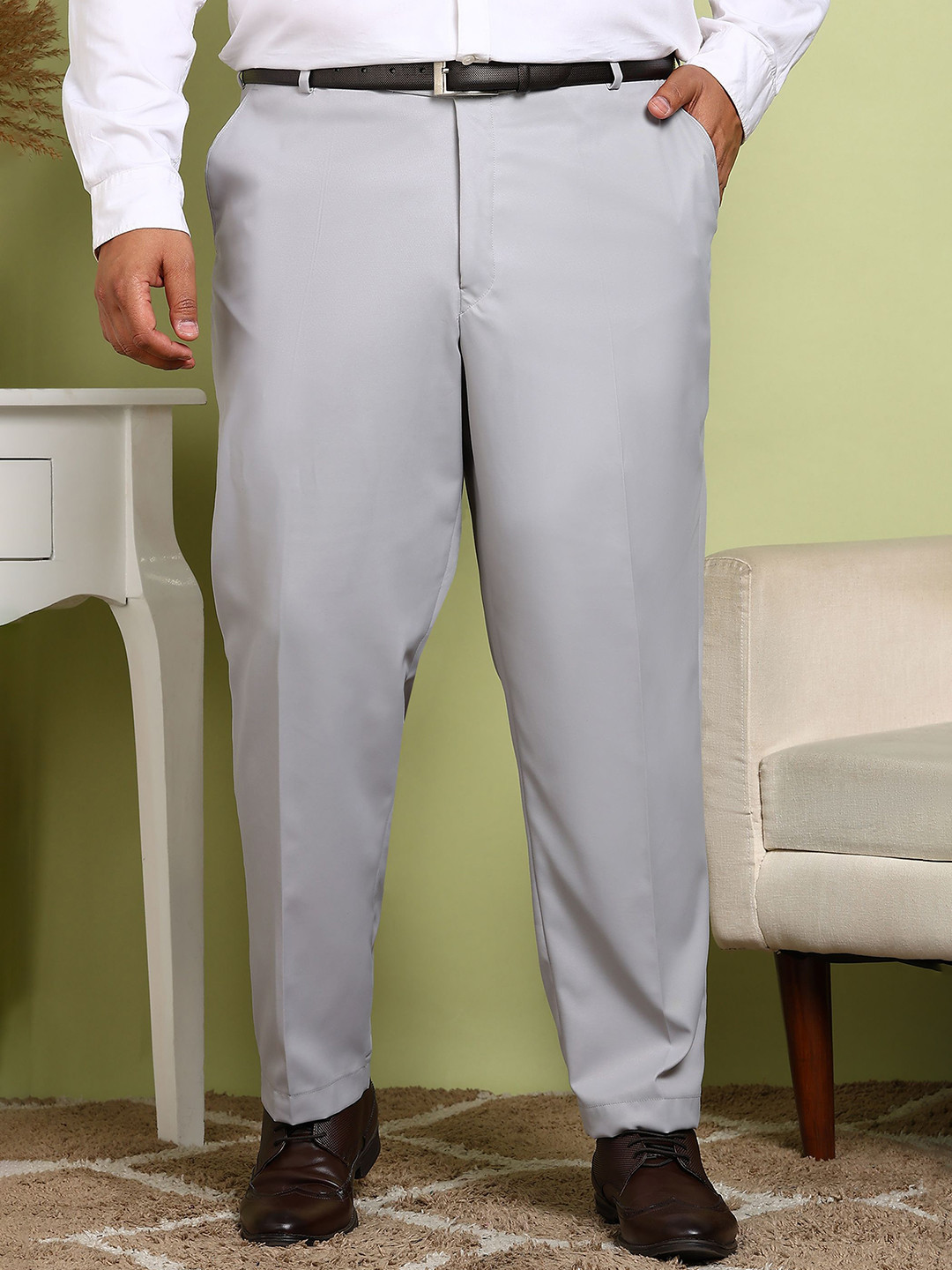 Buy ADWYN PETER Men Cotton Formal Trousers - Trousers for Men 33384913 ...