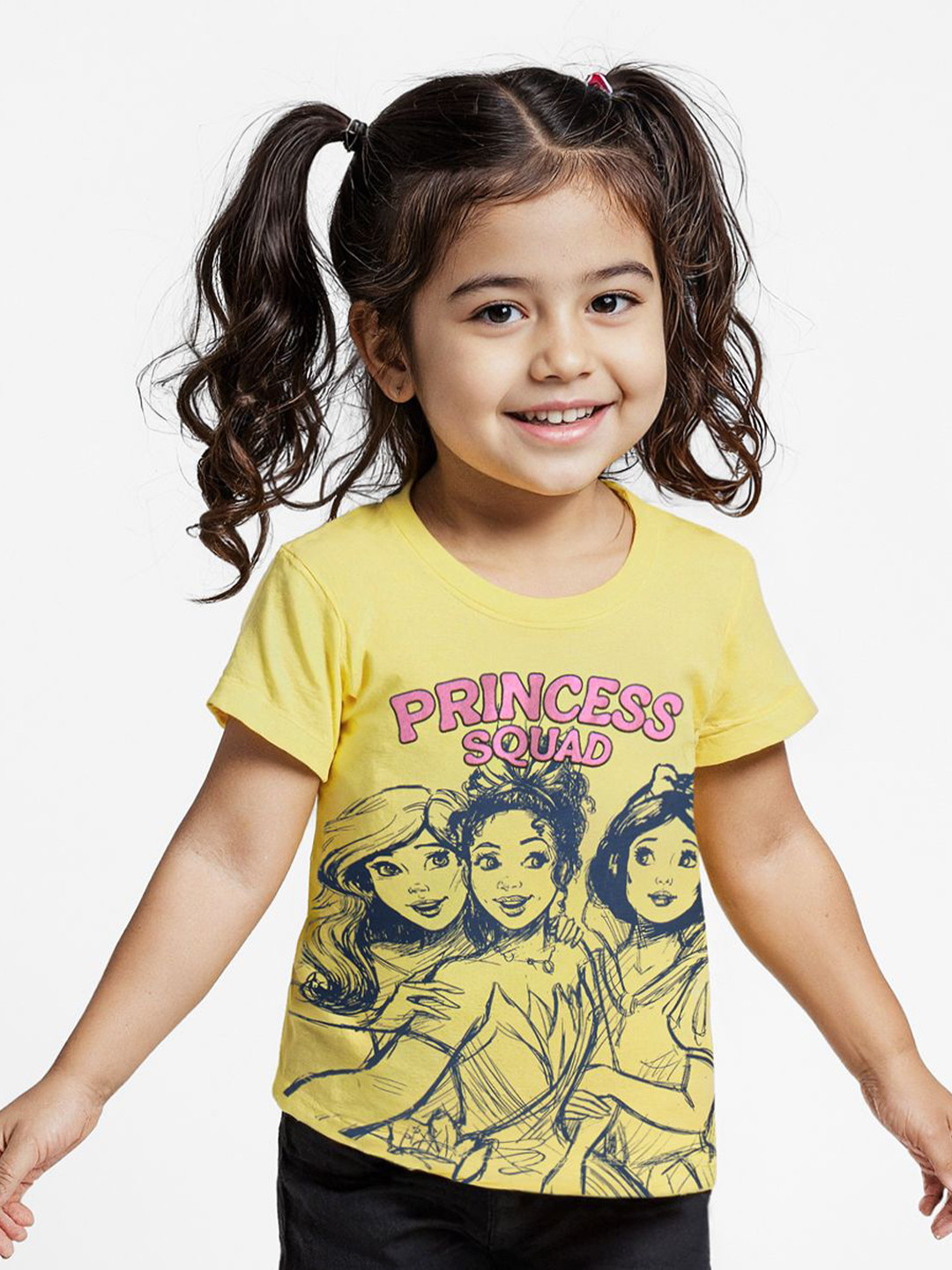 Buy The Souled Store Girls Disney Graphic Printed Round Neck Cotton T ...