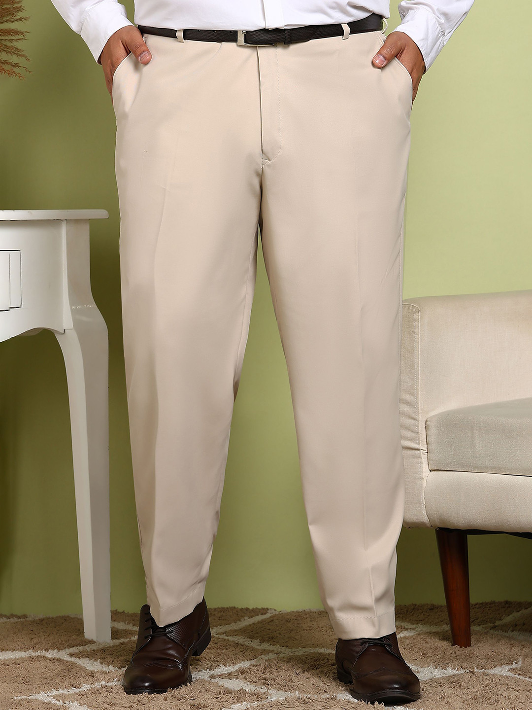 Buy ADWYN PETER Men Solid Trousers - Trousers for Men 33384911 | Myntra