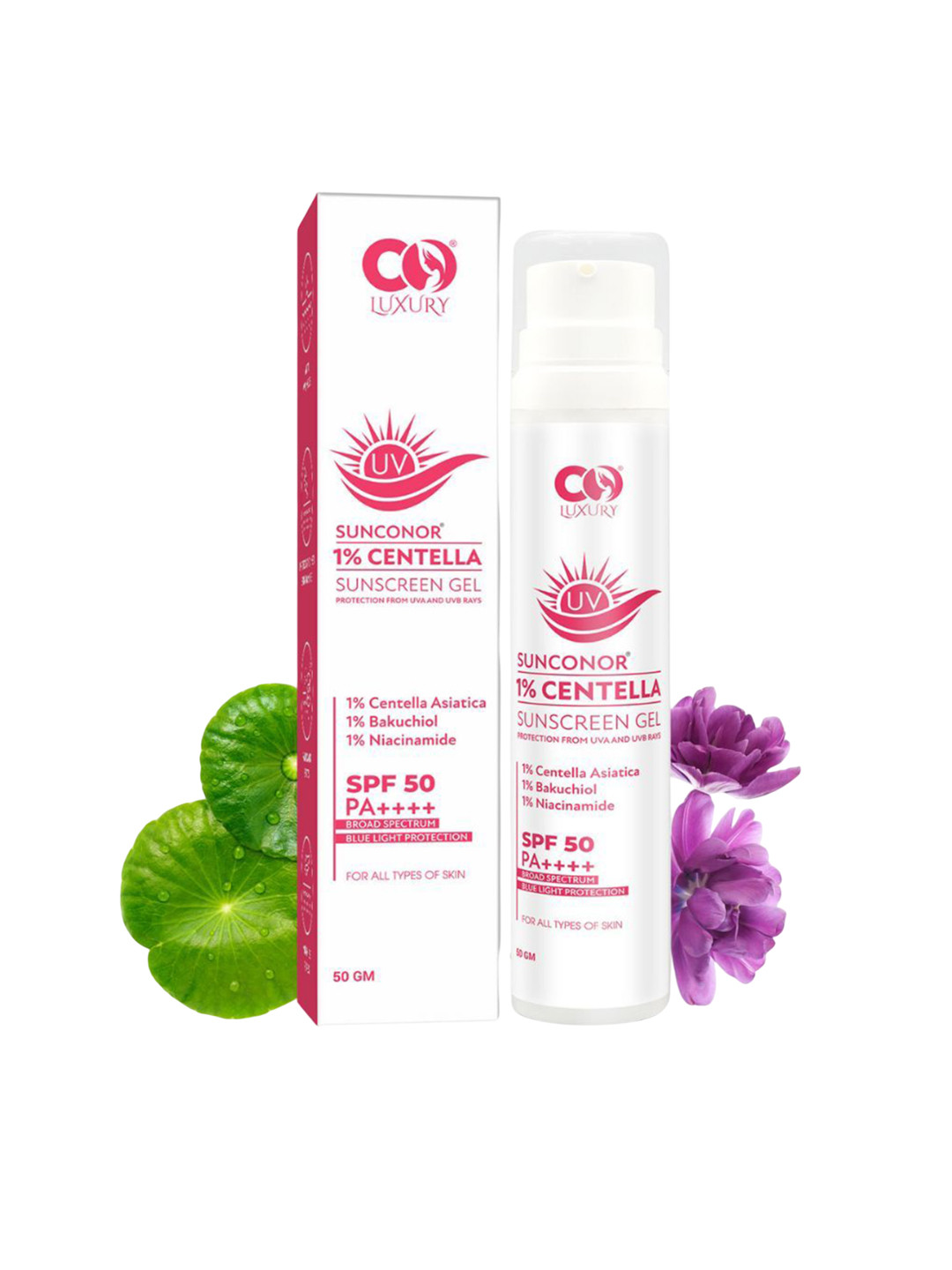 Buy CO Sunconor 1% Centella Sunscreen Gel With SPF 50 PA++++ 50 G ...
