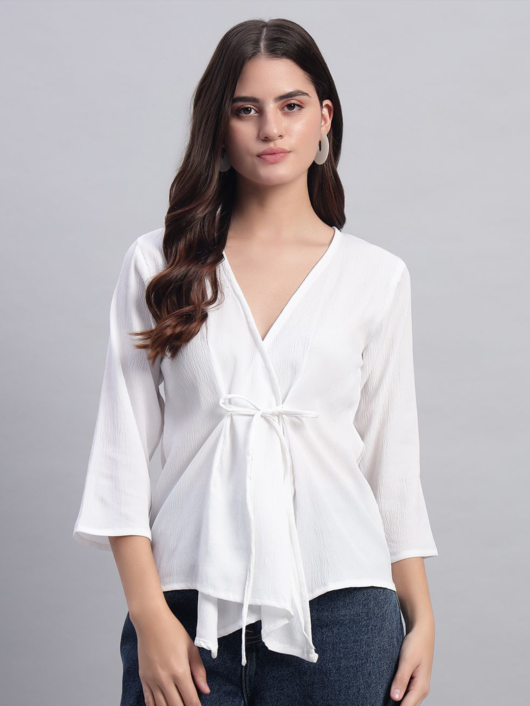 Buy ROSEMELON Women V Neck Warp Top - Tops for Women 33377598 | Myntra