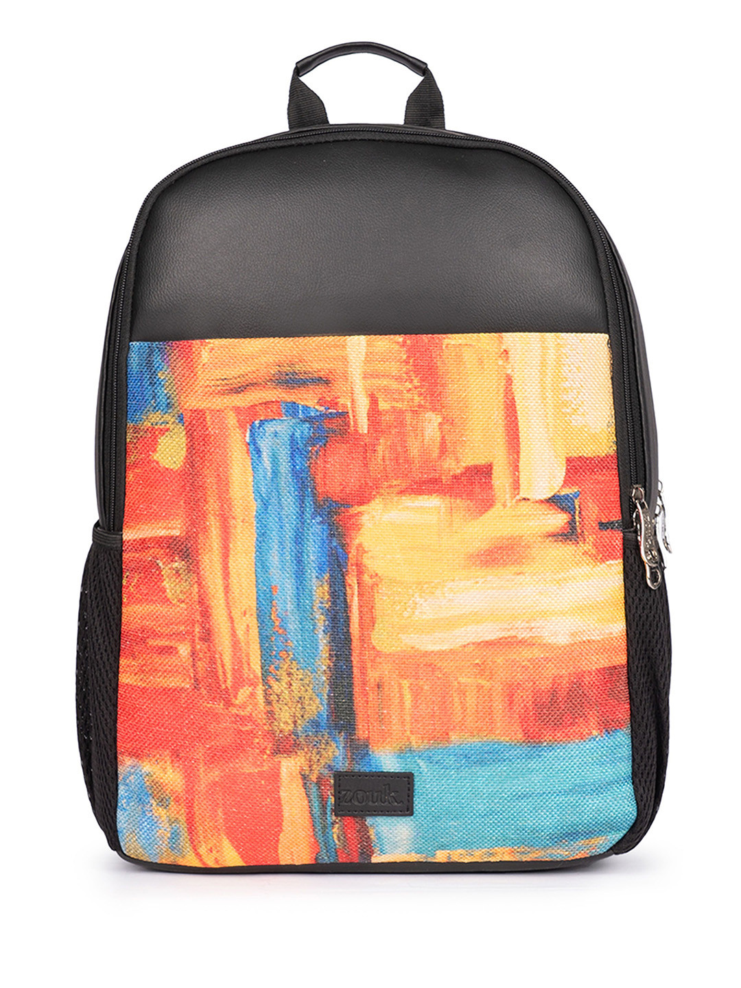 Buy ZOUK Men Abstract Amaze Statement Backpack With Compression Straps ...