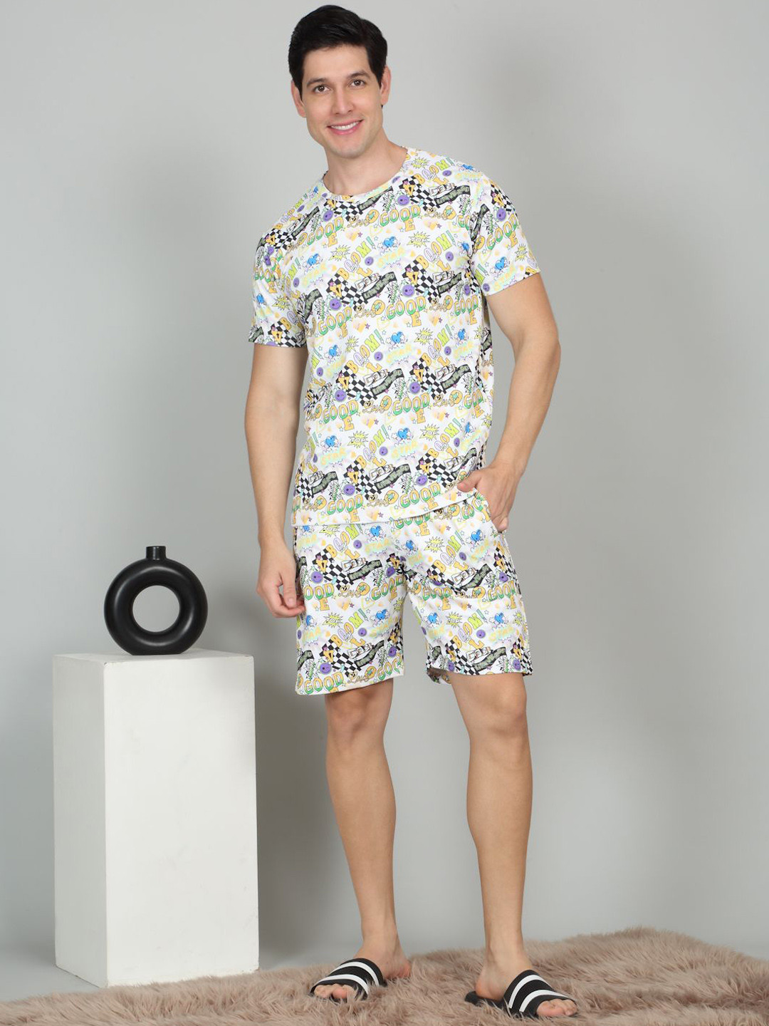 Buy Sweet Dreams Men Graphic Printed Night Suit - Night Suits for Men ...