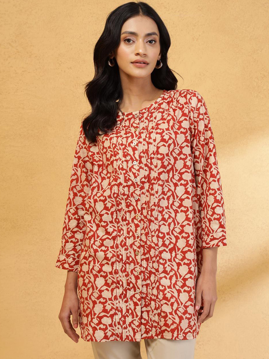 Buy Fabindia Women Floral Print Tunic - Tunics for Women 33393310 | Myntra