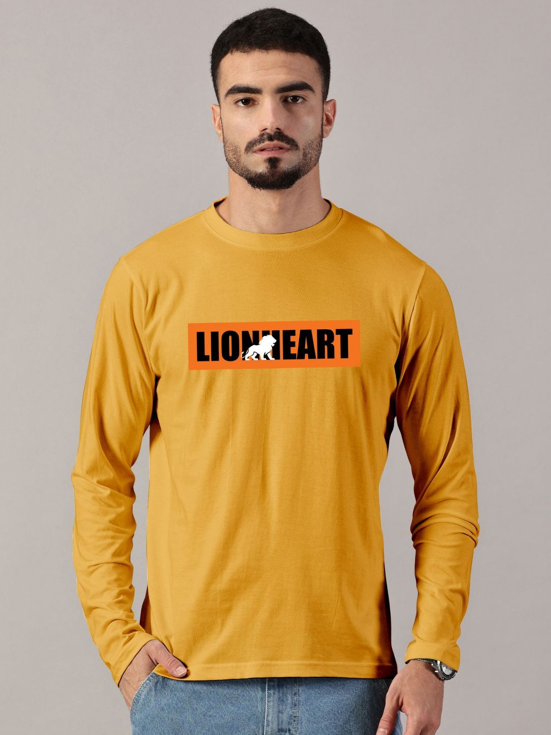 Buy LEON Men Typography Printed Applique T Shirt - Tshirts for Men ...