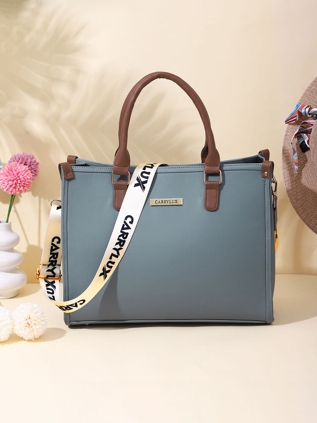 Buy CarryLux PU Oversized Structured Shoulder Bag - Handbags for Women ...